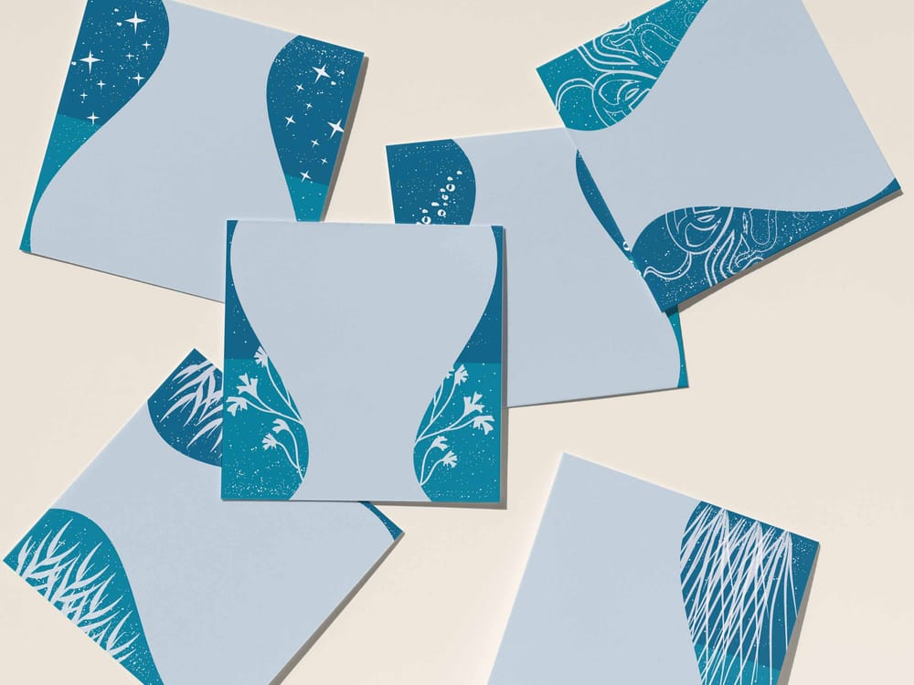 Printable blank affirmation cards, note paper, flash cards