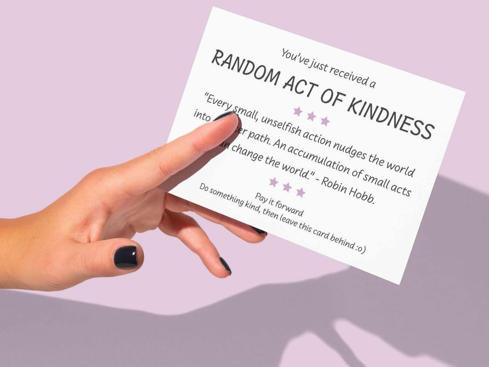 Random act of kindness cards with 32 unique quotes.