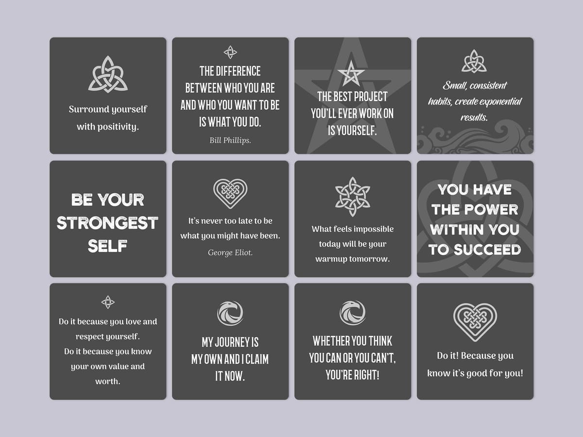 FREE printable positive affirmation cards for men.