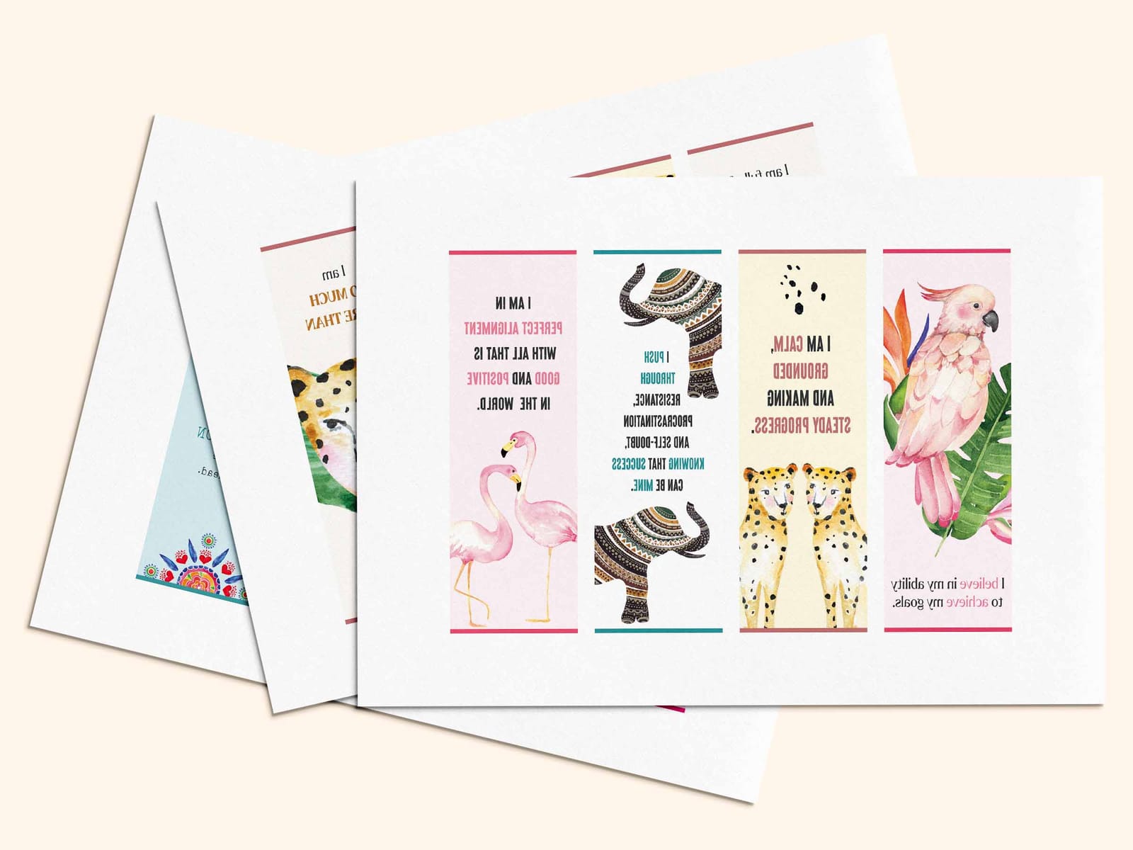 FREE printable positive morning affirmation bookmarks