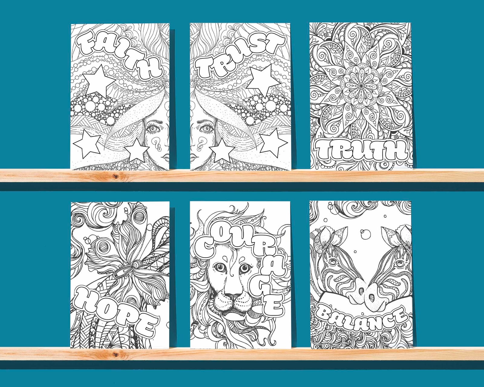 12 spiritual coloring sheets for adults
