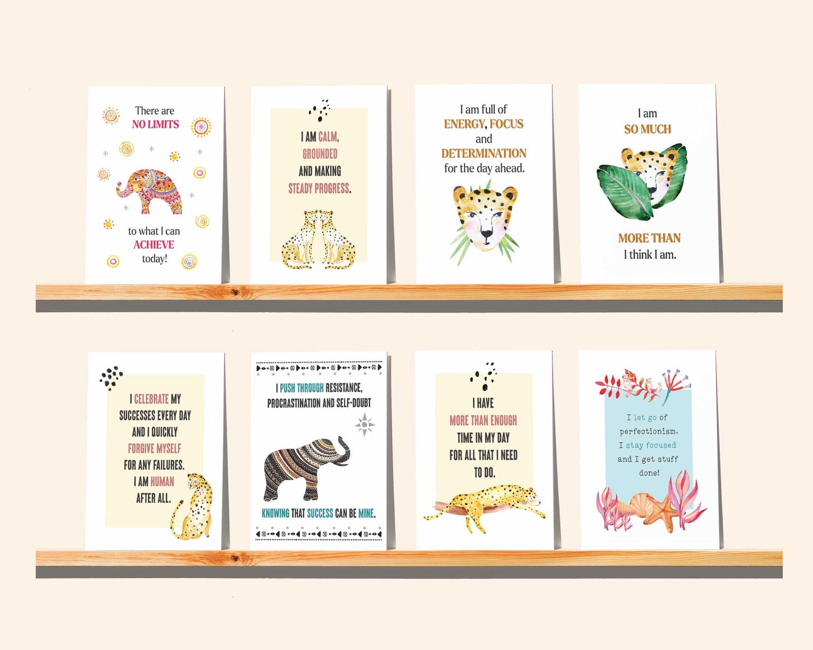 Printable positive morning affirmation cards to start the day.