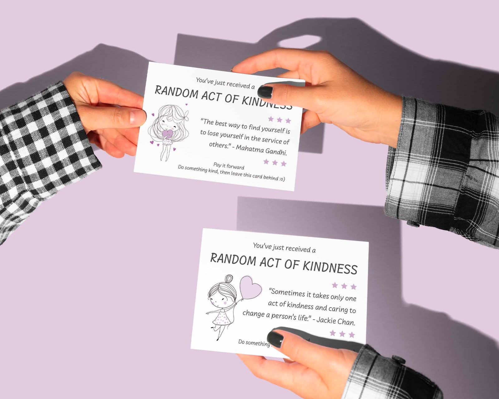 Random act of kindness cards with 32 unique quotes.