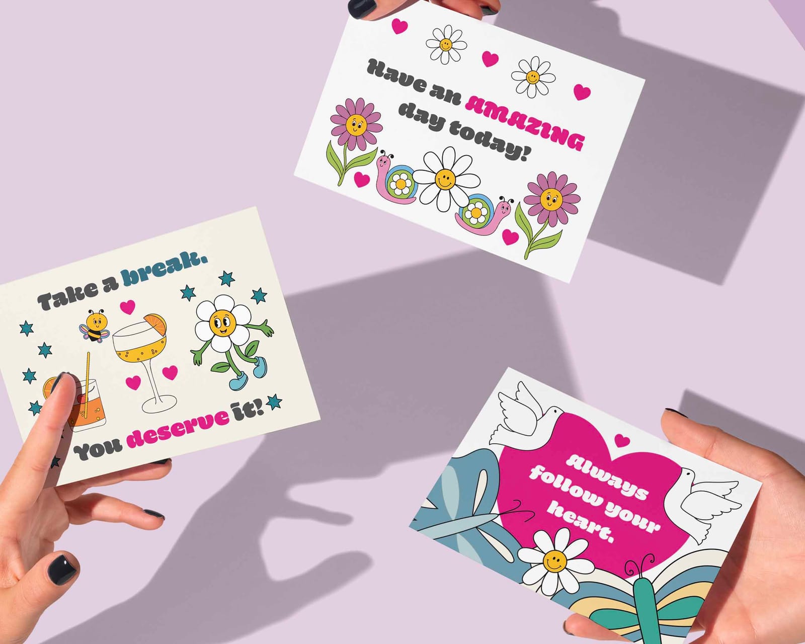 Kindness note cards with words of encouragement.