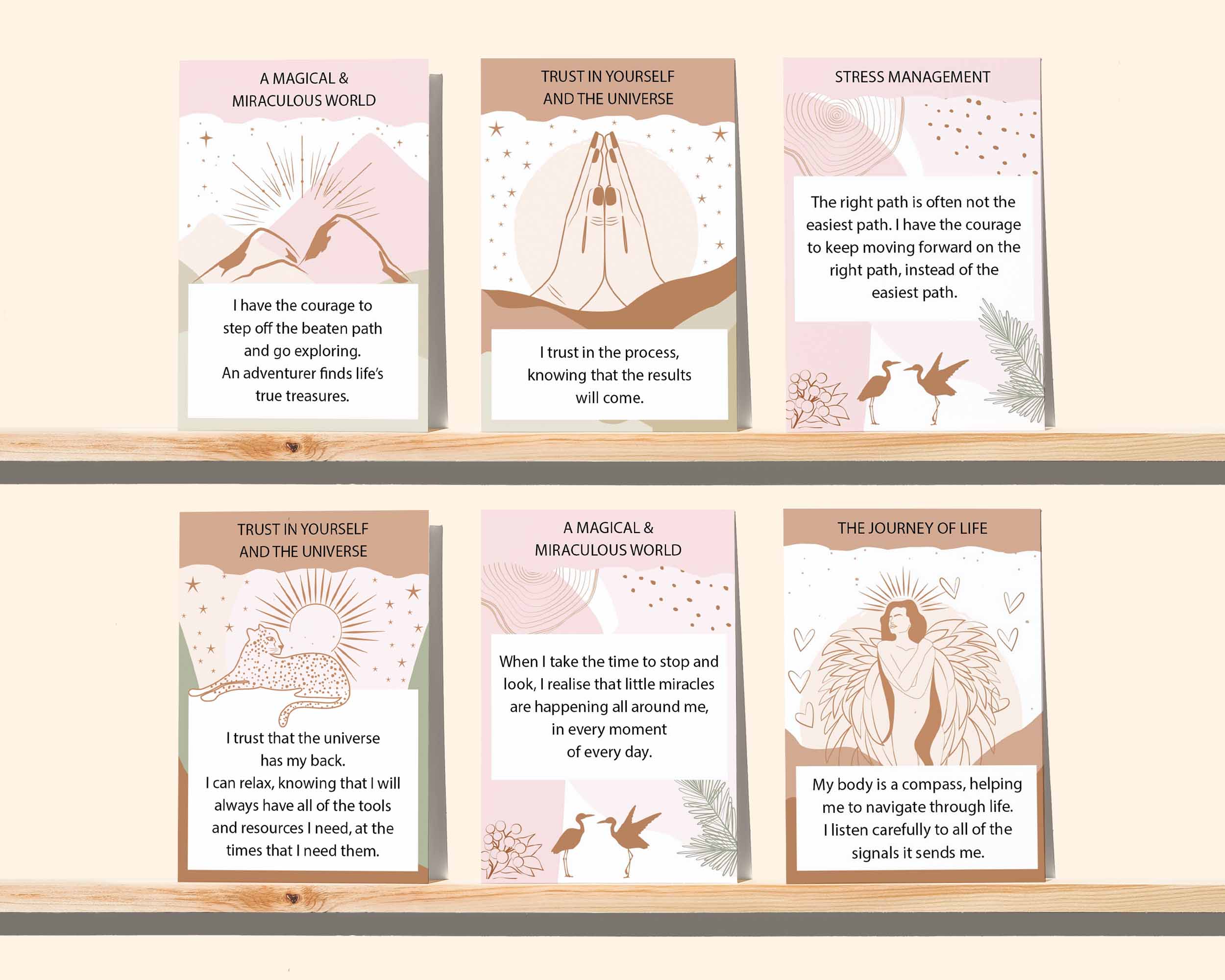 80 boho style printable positive affirmation cards