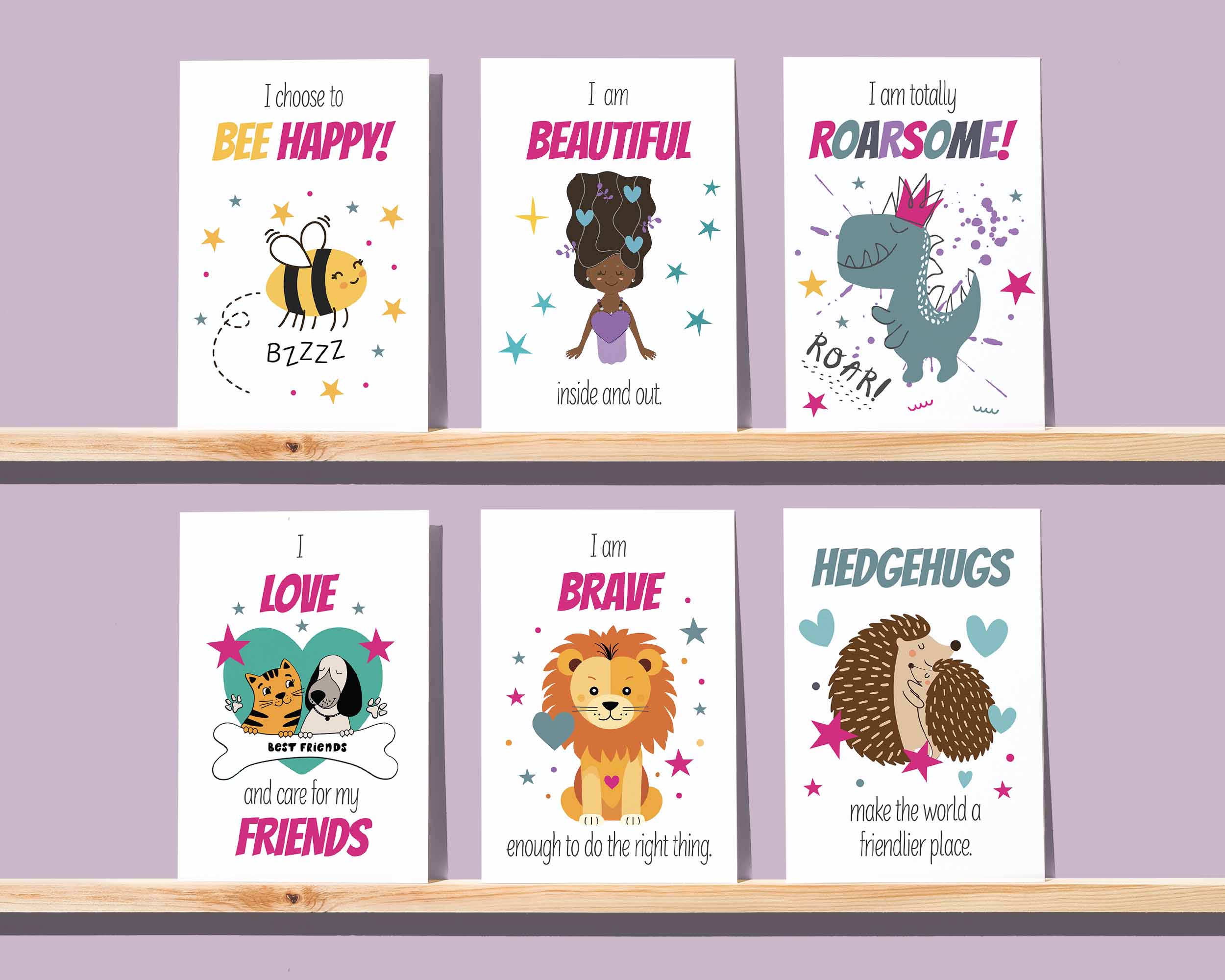 32 printable kids positive affirmation cards, lunch cards