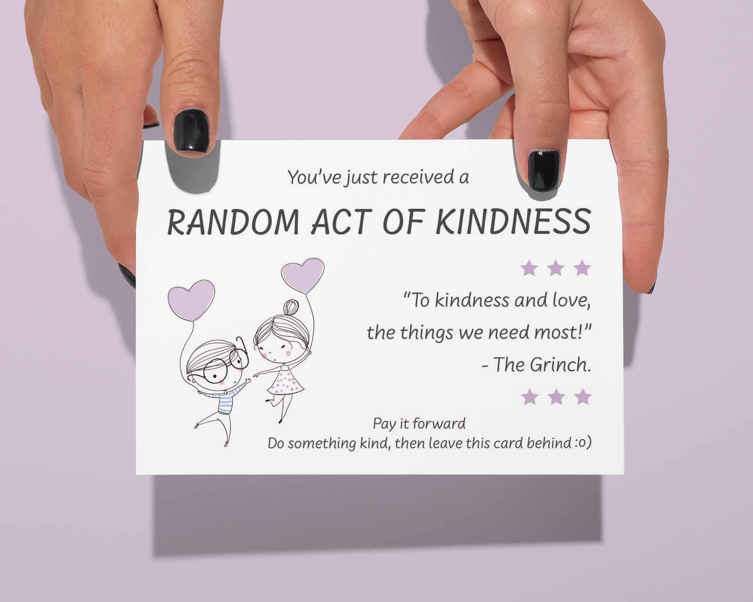 Random act of kindness cards with 32 unique quotes.