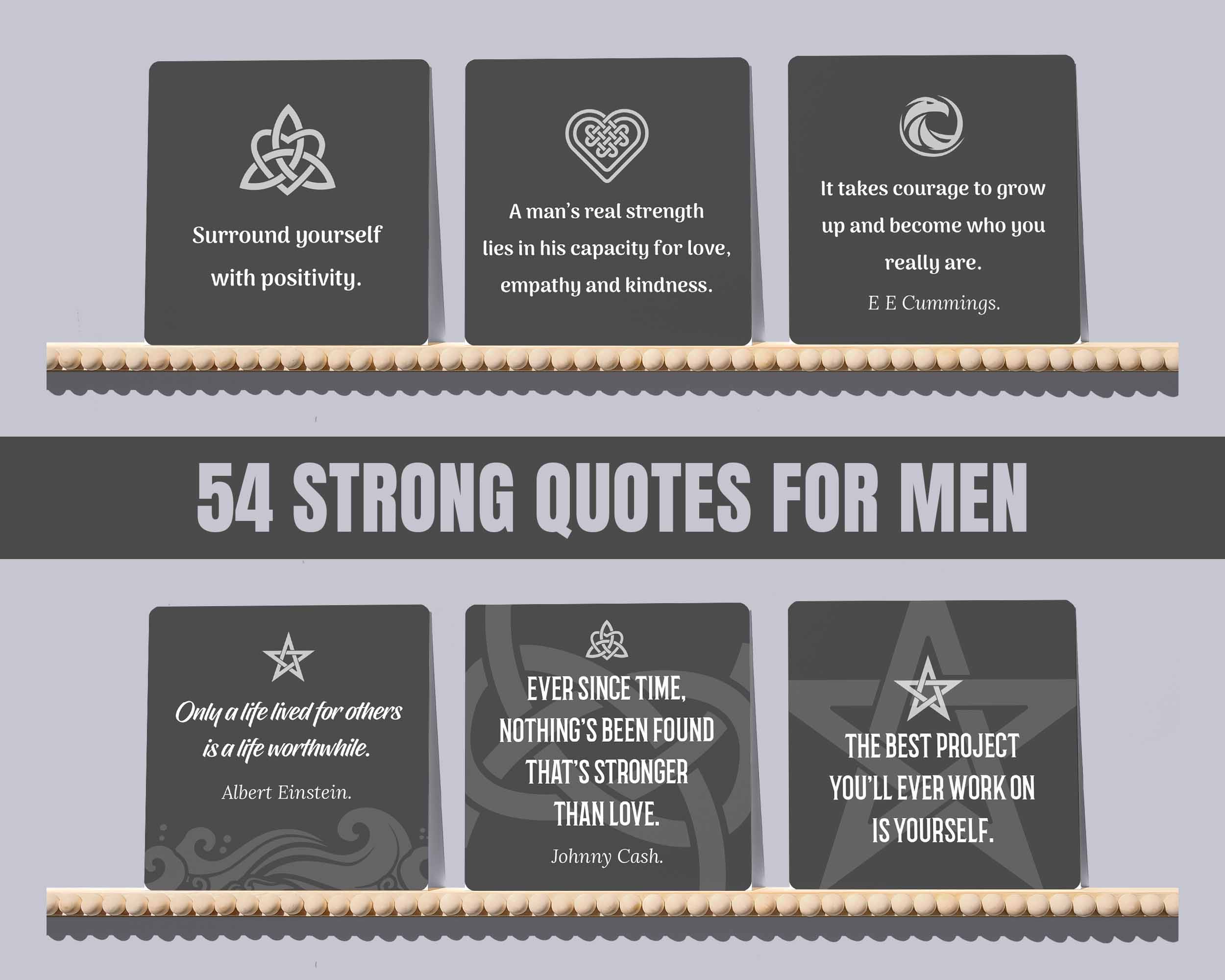 54 positive affirmations and deep quotes for men.