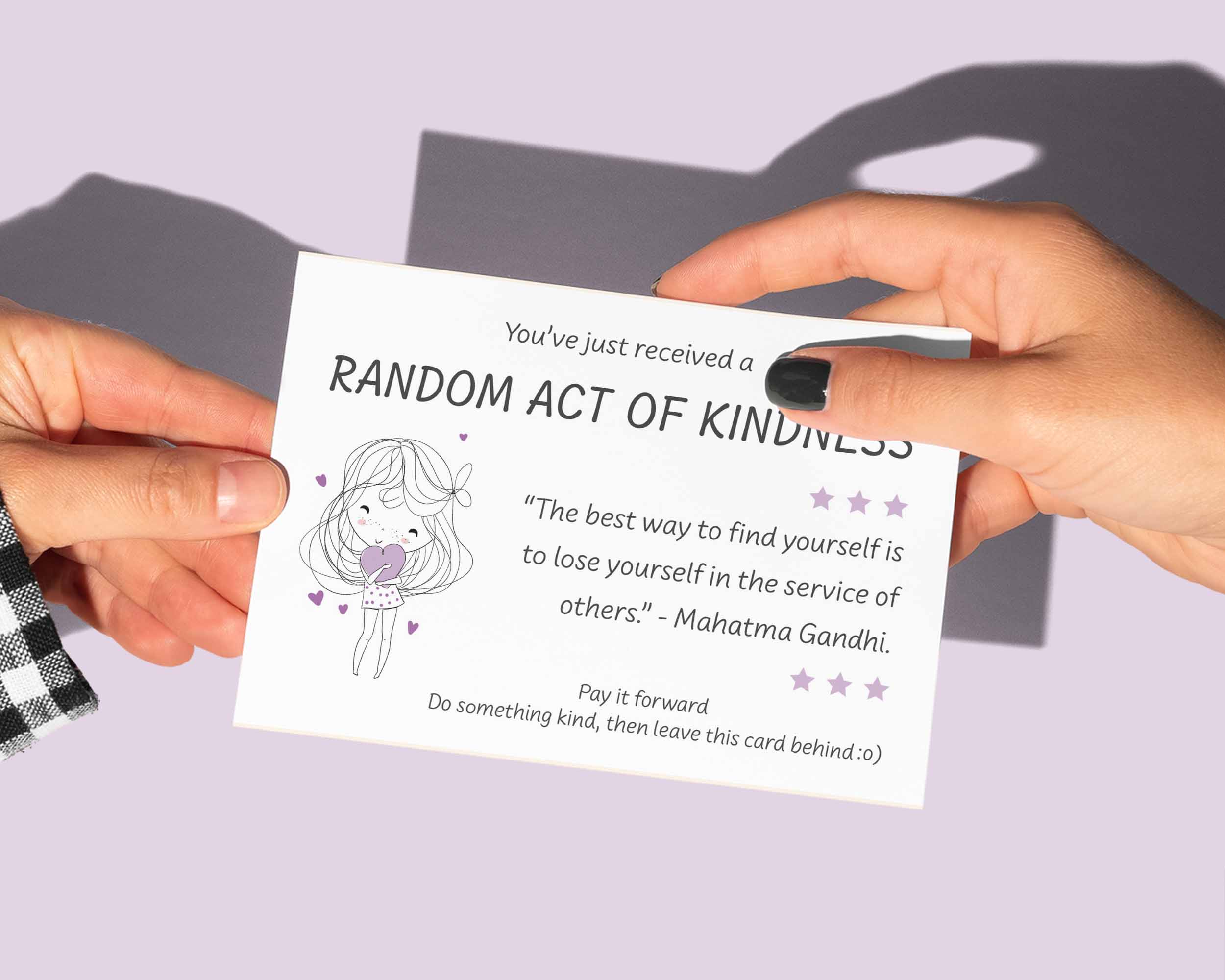 Free kindness note cards with words of encouragement.