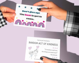 Free kindness note cards with words of encouragement.