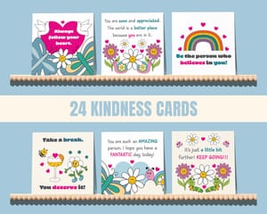 Free kindness note cards with words of encouragement.