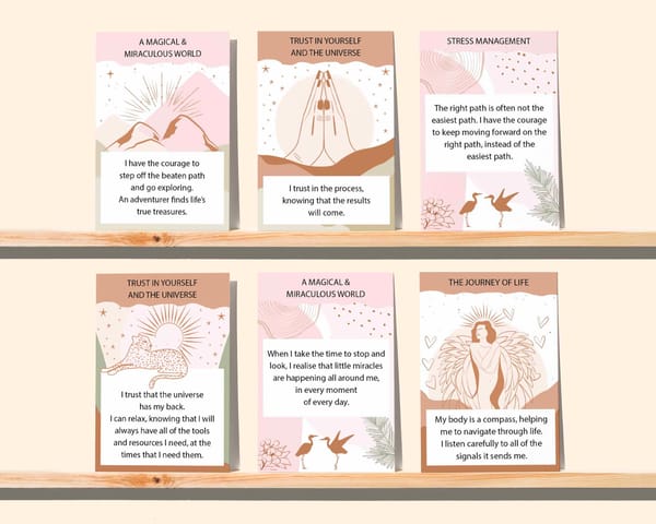 80 boho style printable positive affirmation cards