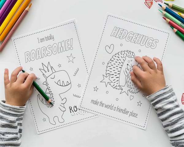 32 positive affirmation coloring pages for kids.