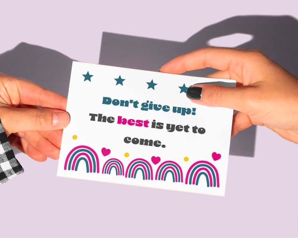 Free kindness note cards with words of encouragement.